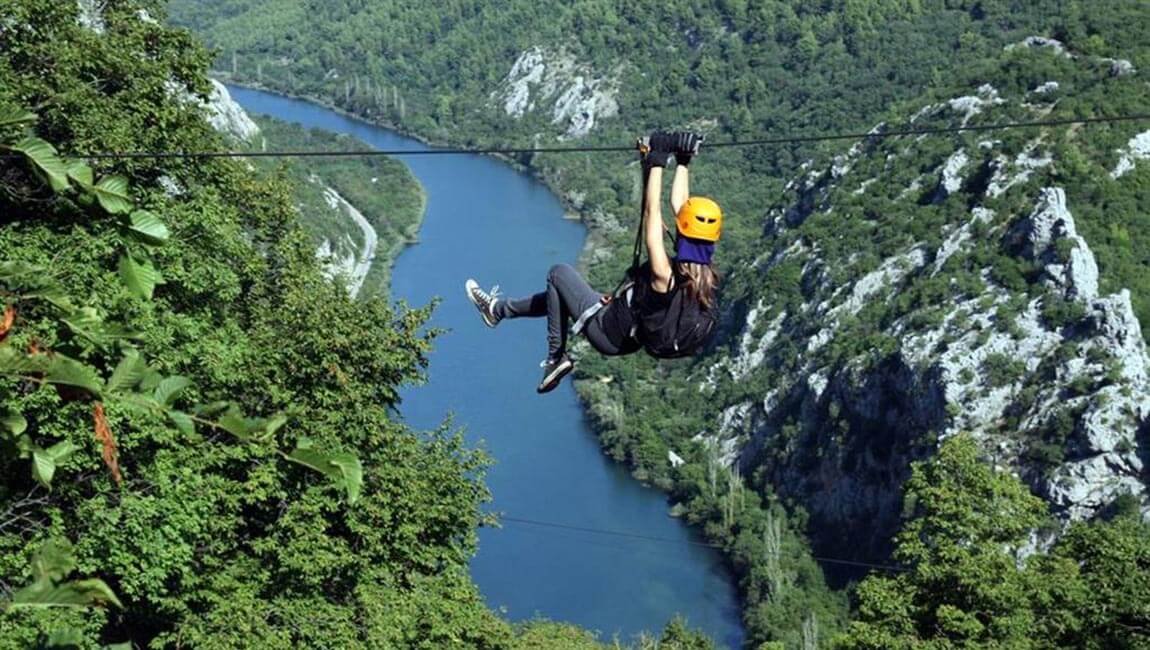 Zipline in Omis from Split